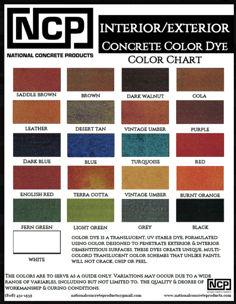 Epoxy Flooring Color Charts - Richards LLC